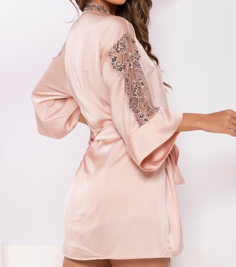 Robe curto com detalhes de renda em Cetim Premium 64624 - ART.RENDA ...